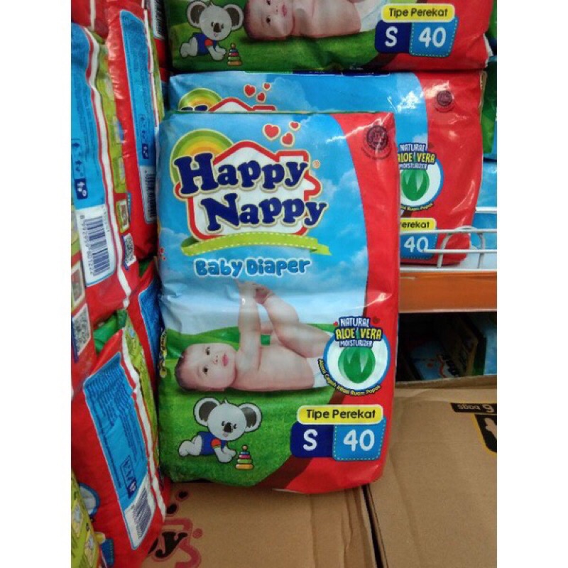 Happy Nappy Baby Diapers/Happy Nappy Adhesive Type S40/M40/L40 | Shopee ...