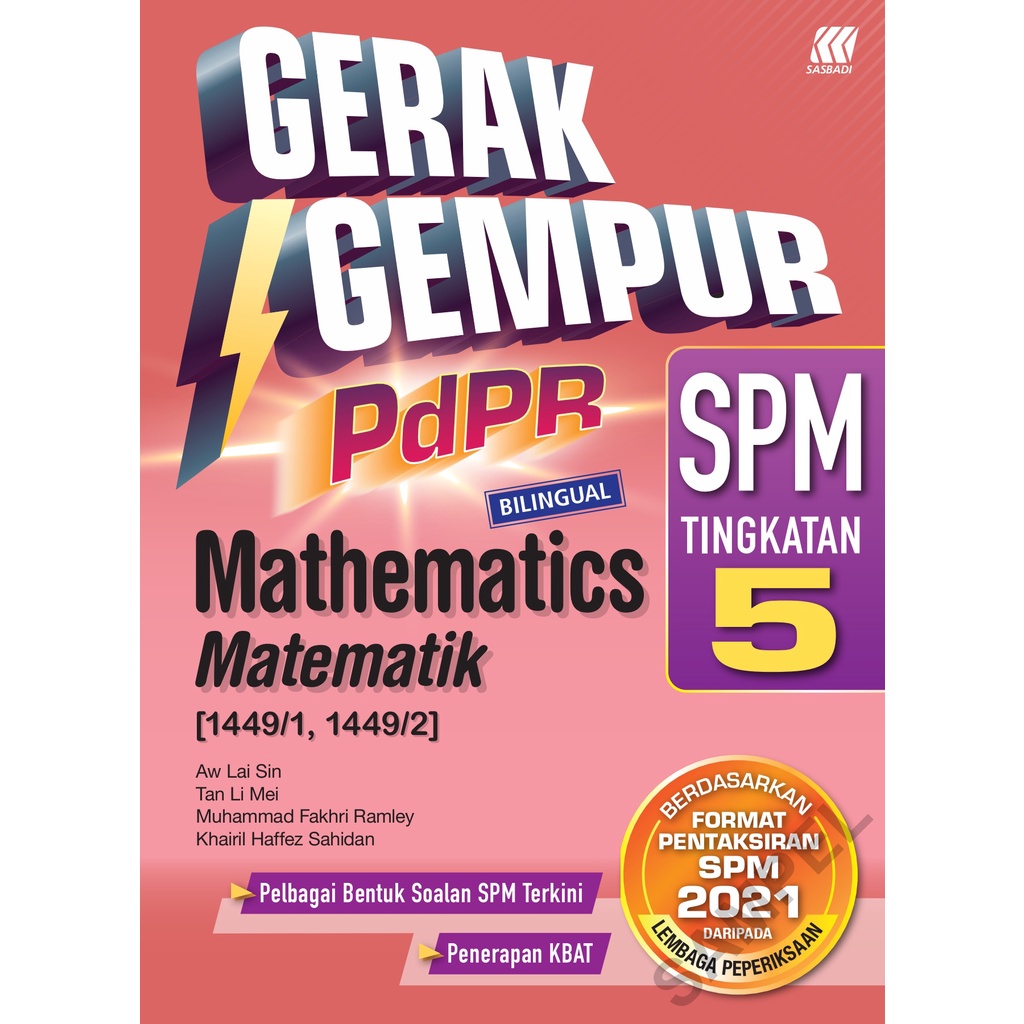 Gerak Gempur PdPR Mathematics (Bilingual) SPM Tingkatan 5 | Buku Sekolah | Toko Bukuwan | Shopee ...