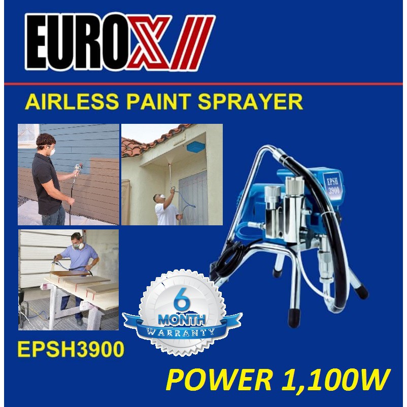 Euro X 1100W 230Bar Pressure Professional Airless Paint Sprayer ...