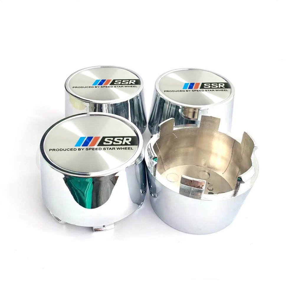 HOSHER 4pc 64mm SSR Black blue red logo Sticker Car Modified Wheel ...