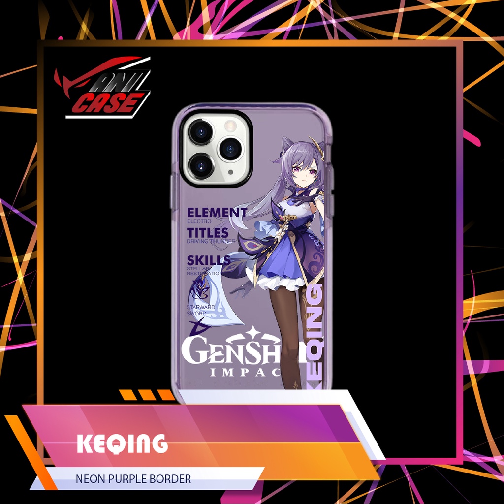 KEQING GENSHIN IMPACT (NEON CASE) DESIGN BUMPER CASE IP 13 UNTIL 15 PRO ...
