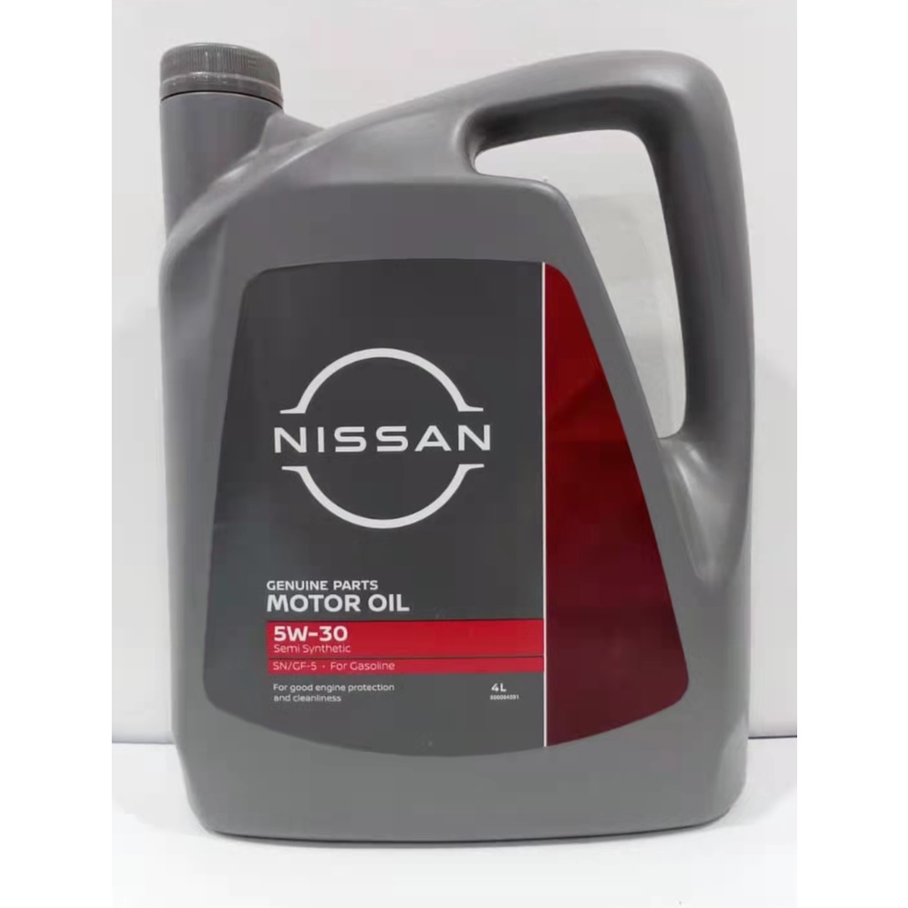 NISSAN GENUINE ENGINE OIL SN/GF-5 5W30 SEMI SYNTHETIC (4L) | Shopee ...