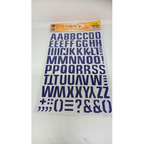Letter PVC Sticker Blue Alphabet | Shopee Malaysia