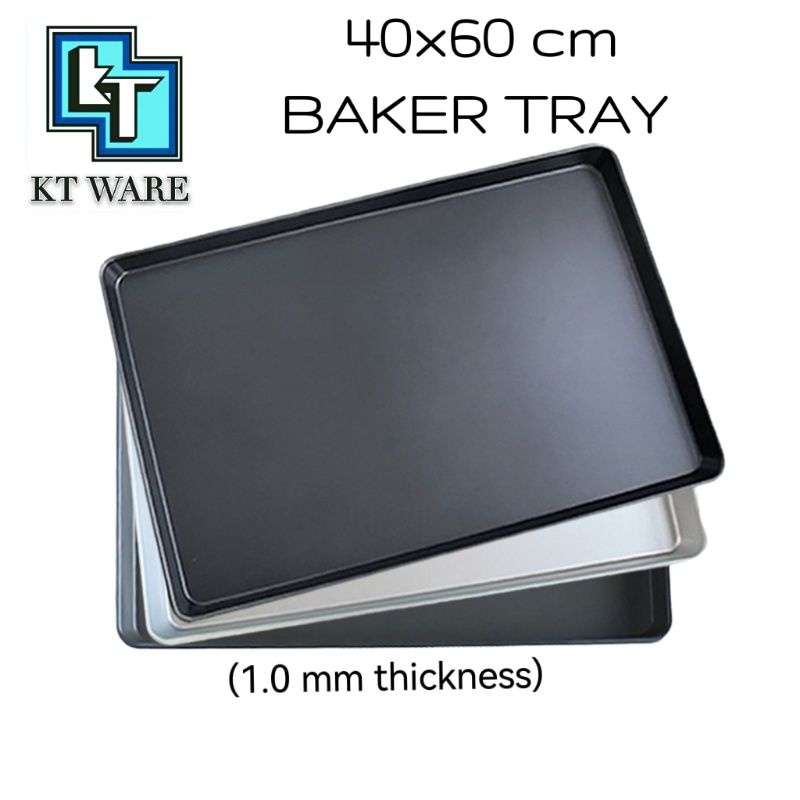 KT WARE 60 X 40 CM ALUMINIUM TRAY FOR INDUSTRIES OVEN BAKER TRAY CAKE ...
