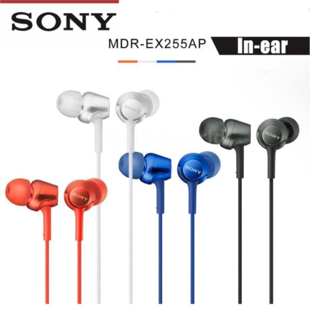 SONY MDR-EX255AP Earphone In-Ear Headphone with Mic | Shopee Malaysia