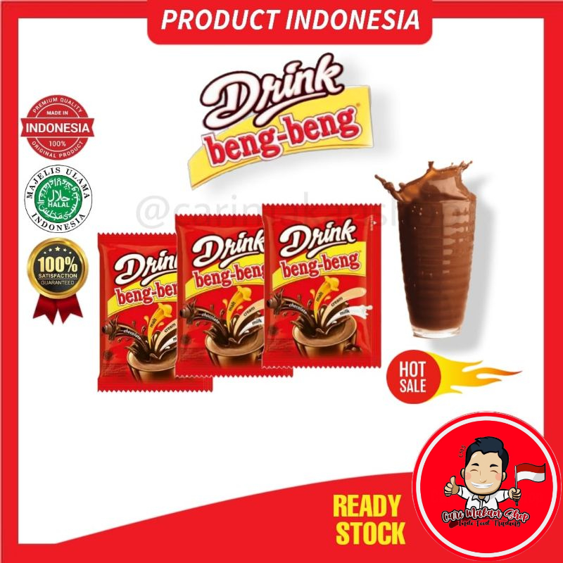 Beng Beng Drink Chocolate 1 Renteng / 10pcs Product Indonesia🇮🇩 Coklat ...