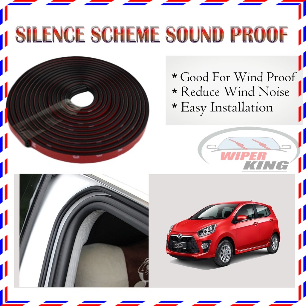 Perodua Axia SCHEME SILENCE Rubber Seal Strip B Shape Soundproof 4.3 ...