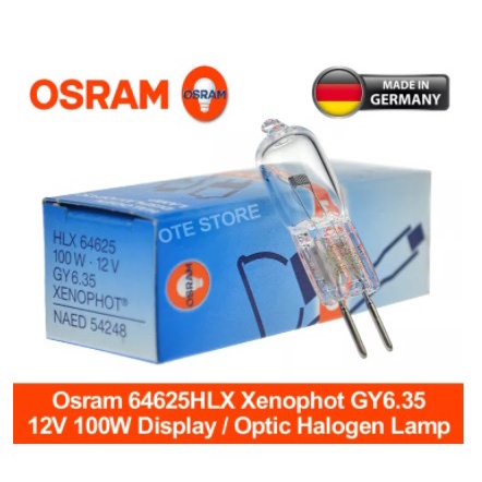 Osram 64625 HLX 12V 100W GY6.35 Xenospot Display / Optic Halogen Lamp ...