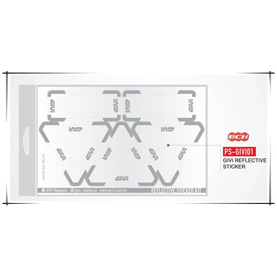 PS-GIVI01 GIVI REFLECTIVE STICKER | Shopee Malaysia