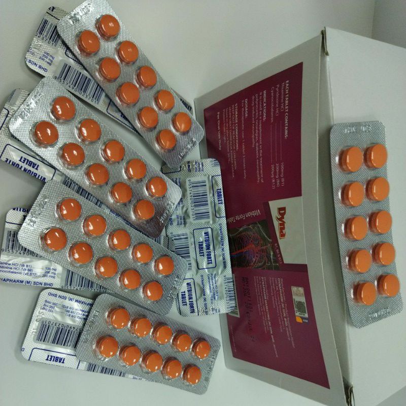 Vitbion Forte Vitamin B1, B6, B12 Untuk sakit saraf, Urat Dan Tambah ...