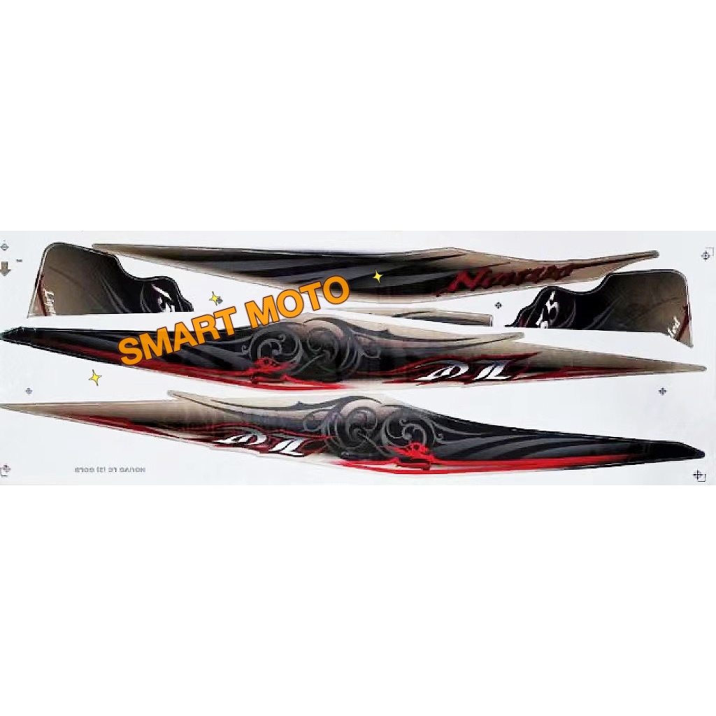 Yamaha Nouvo-LC NouvoLC Nouvo LC (2) Body Stripe Body Sticker Black ...