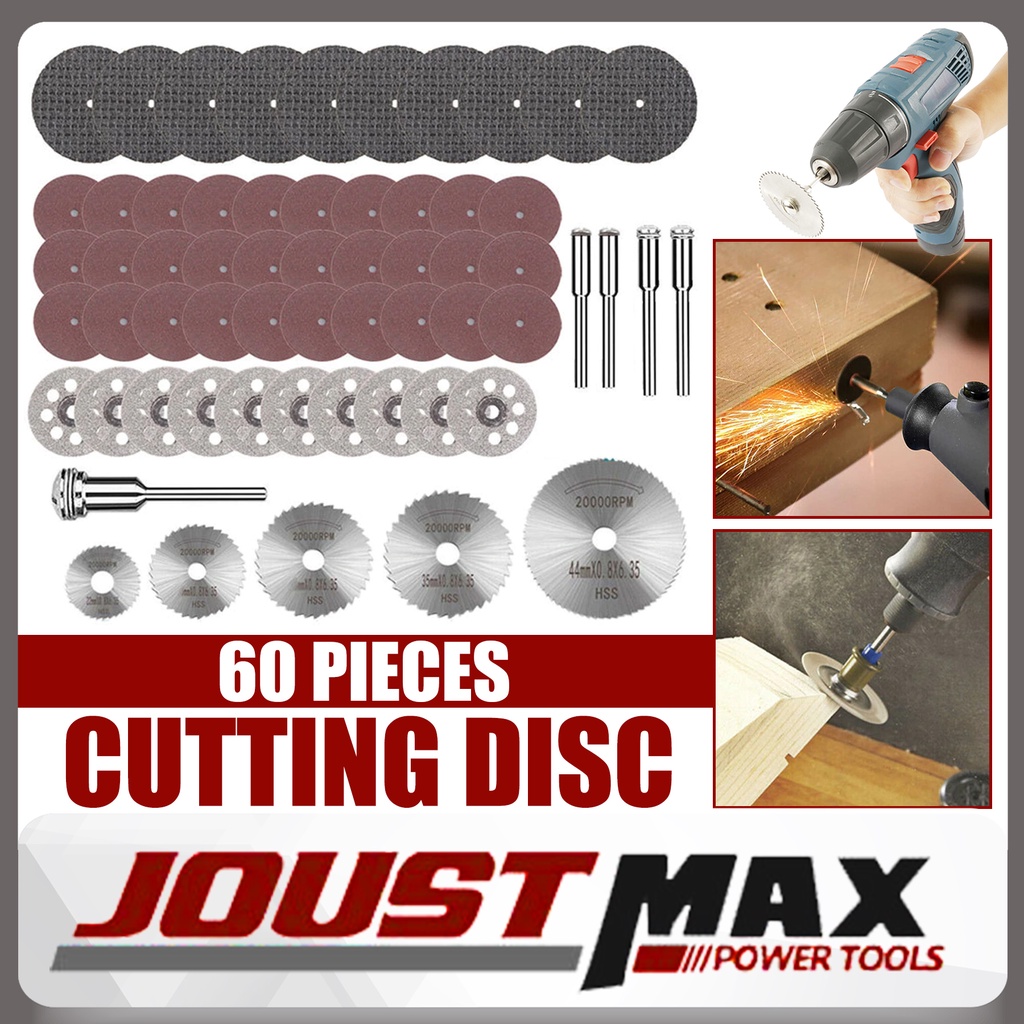 60pcs Diamond Cutting Disc Metal Saw Blade Grinding Woodworking HSS ...