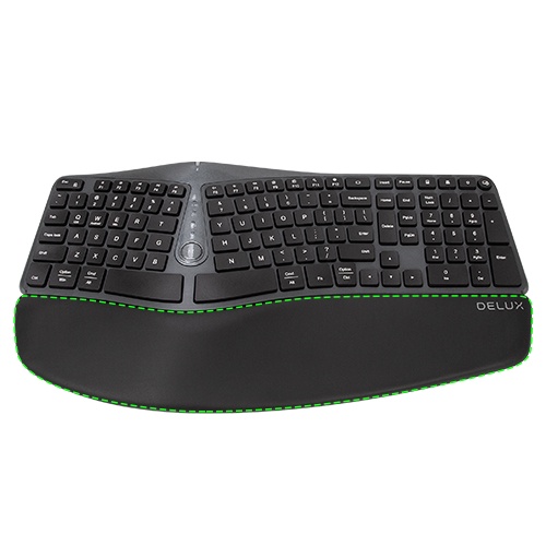 DELUX GM901D Wireless Ergonomic Split Keyboard With 2.4G USB Dngle ...