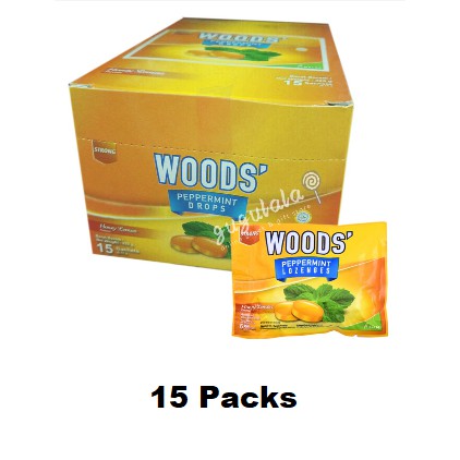 15 Packs Woods' Woods Lemon Peppermint Lozenges HALAL (LOCAL READY ...