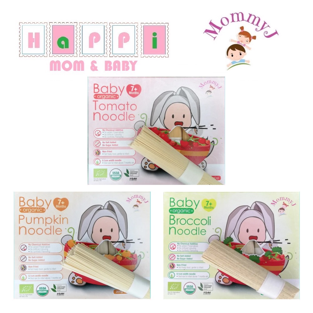 MommyJ Baby Organic Stick Noodle / Broccoli, Tomato, Pumpkin Noodle ...