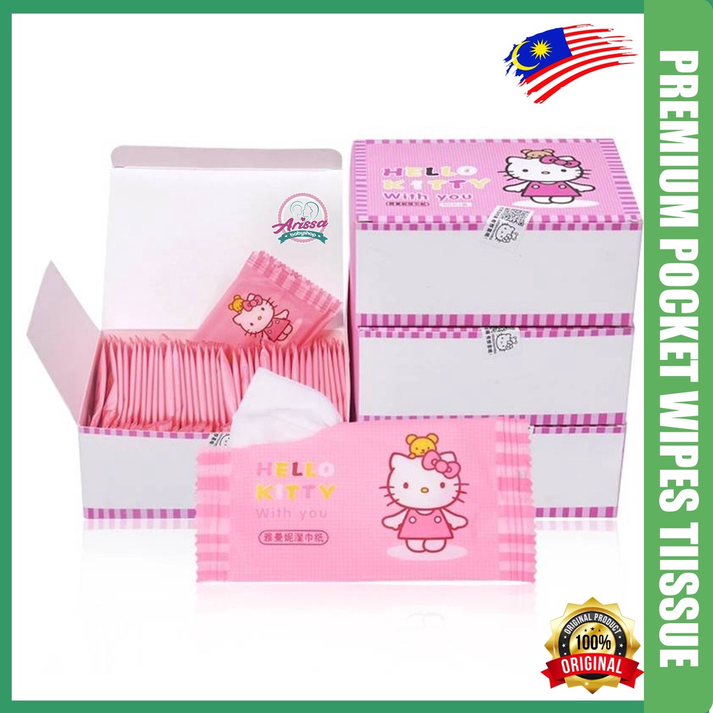 Hello Kitty Premium Pocket Wet Wipes / Wet Tissues 1pc | Shopee Malaysia