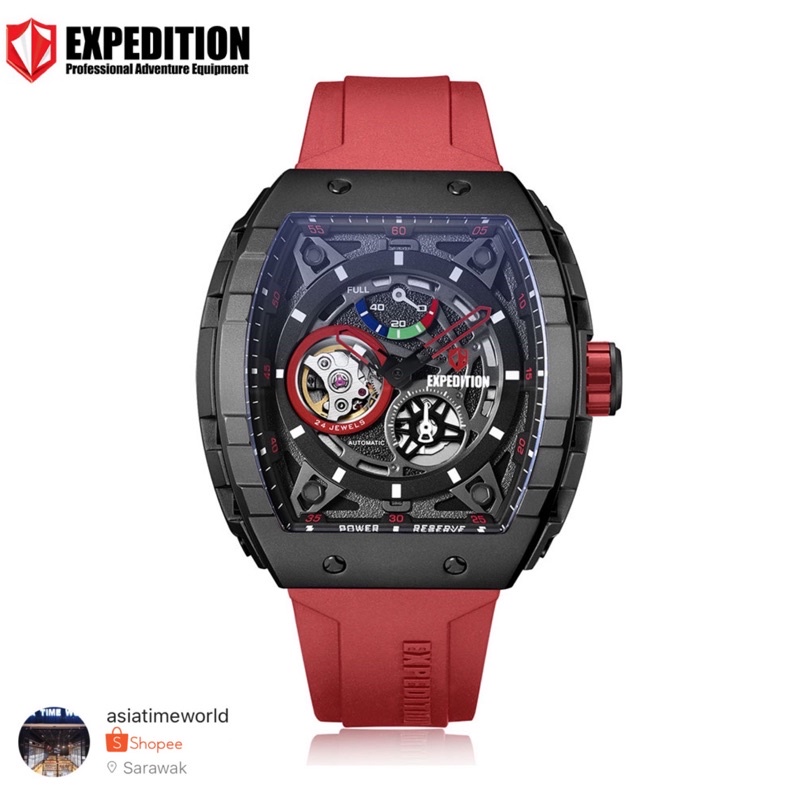 EXP EXPEDITION E6782MPR AUTOMATIC STAINLESS STEEL / TITANIUM MEN WATCH ...
