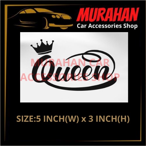 [READY STOCK] QUEEN LOGO CAR STICKERS STICKER KERETA KERETA MYVI AXIA ...