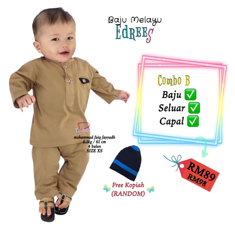 🌺BAJU MELAYU BABY + CAPAL 🌺SET COMBO B🌺baby boys clothing | Shopee Malaysia