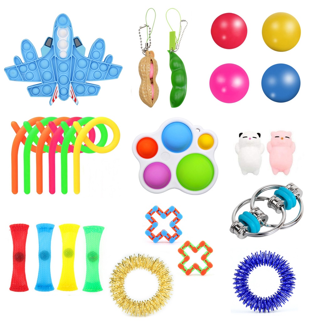 24Pack Sensory Fidget Toy Set Sensory Relieves Stress Anxiety Fidget ...