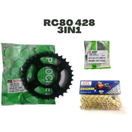 Suzuki RC80/RG/RGV/BELANG 428 Heavy Duty Sprocket Set and SSS ...