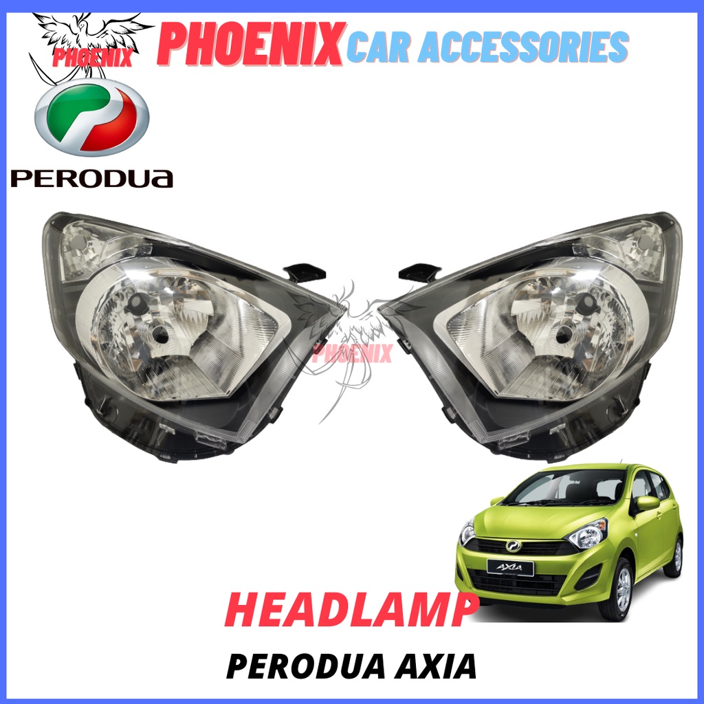 PERODUA AXIA G Spec HEAD LAMP LAMPU DEPAN KERETA 100% NEW BARU HIGH ...