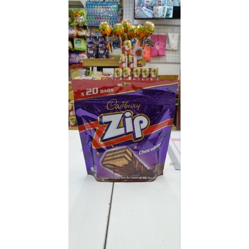 CADBURY ZIP CHOCOLATE FLAVOURED WAFER BAR COATED WITH MILK CHOCOLATE ...