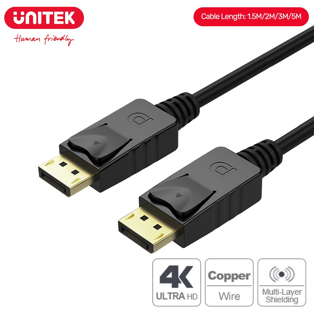 Unitek Cable Series DisplayPort 1.2 Premium Copper Wire Cable Supports 4K UHD 60Hz and 3D ...