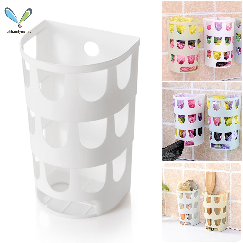Hanging Storage Bag Plastic Bag Holder Wall-Mounted Grocery Bag ...