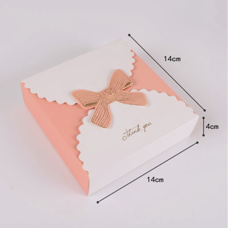 FLOWSY ( 1PCS) Packaging Boxes Simple Stylish Pink/Green 14*14*4cm ...