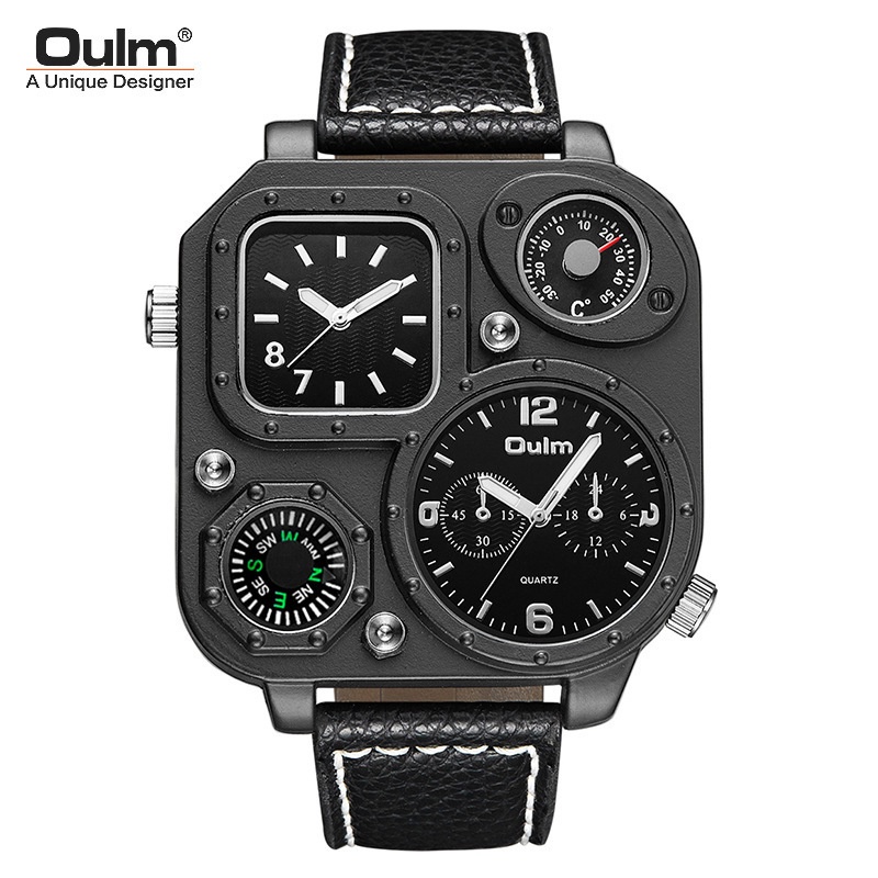 Oulm men's large dial mountaineering multifunctional watch | Shopee ...