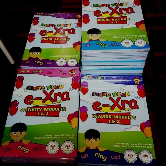 buku Mari Membaca Exra e-Xra/ Lets Read e-Xra - Modul bacaan dan ...