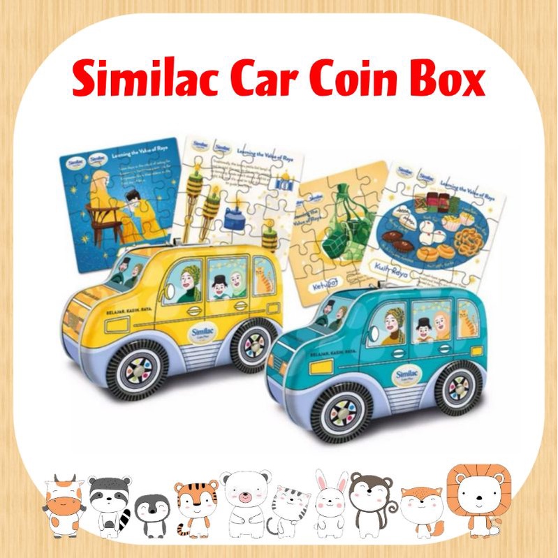 Similac Car Coin Box with Coaster Puzzle 2 set | Shopee Malaysia