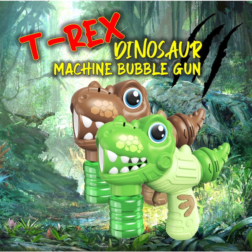 Inatreehouse. Dinosaur Bubble Gun T-Rex Bubble Gun with Music Kids ...