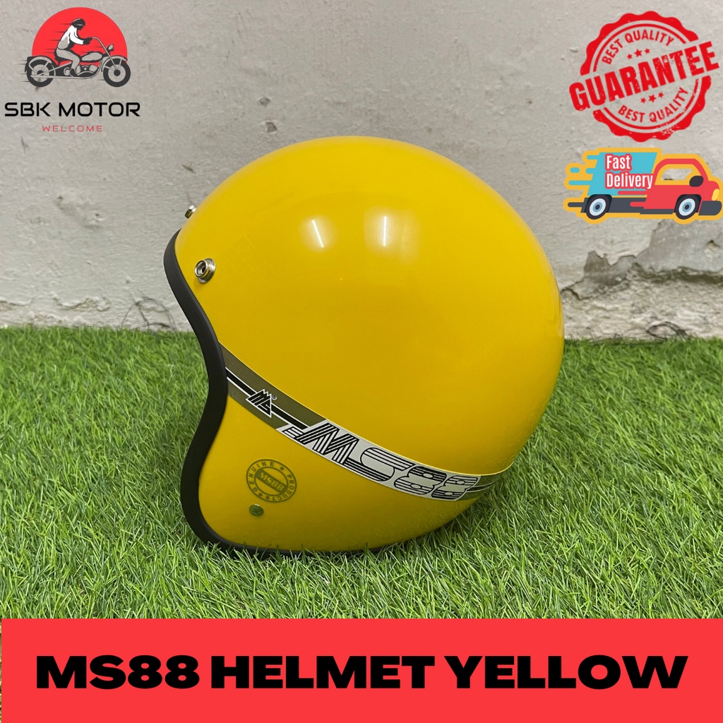 【HOT SALES🔥】HELMET MS88 ORIGINAL YELLOW | Shopee Malaysia