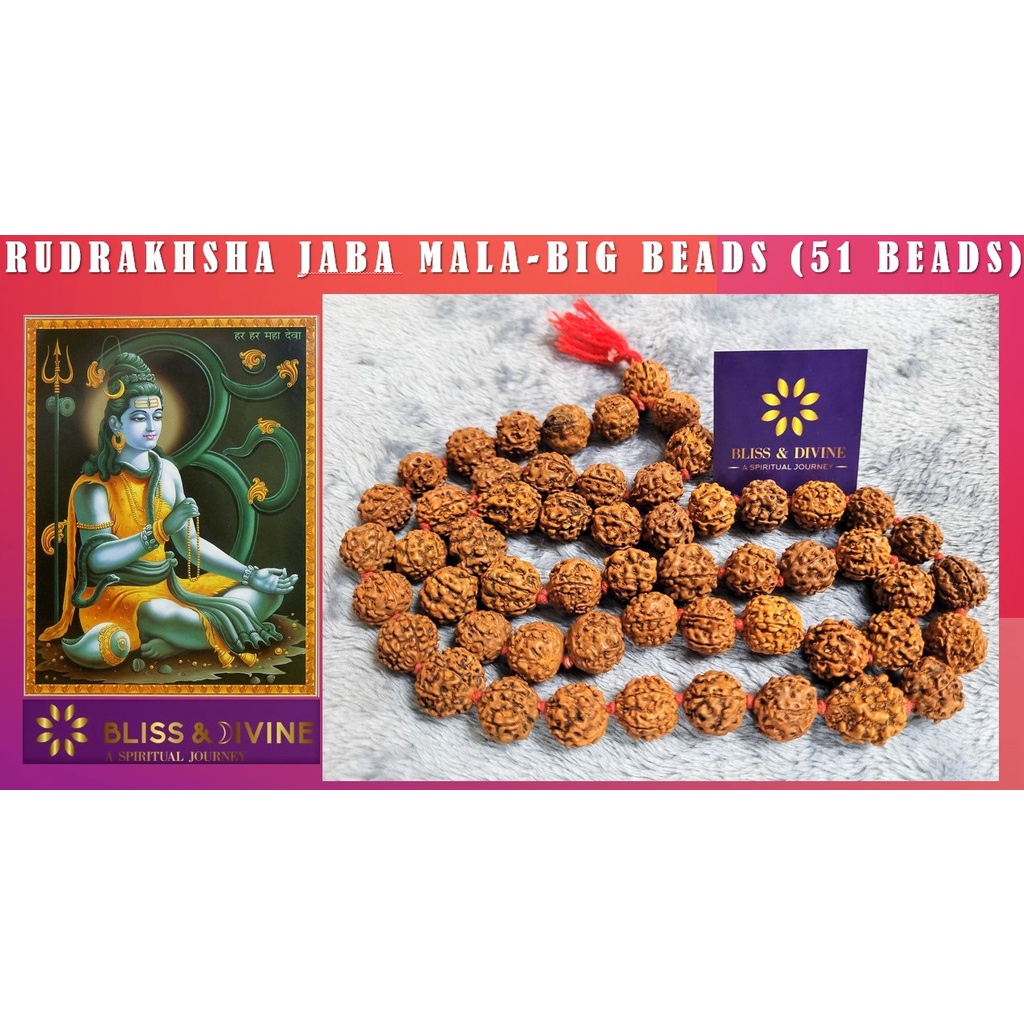 Rudraksha Jaba Mala - Big Beads | Shopee Malaysia