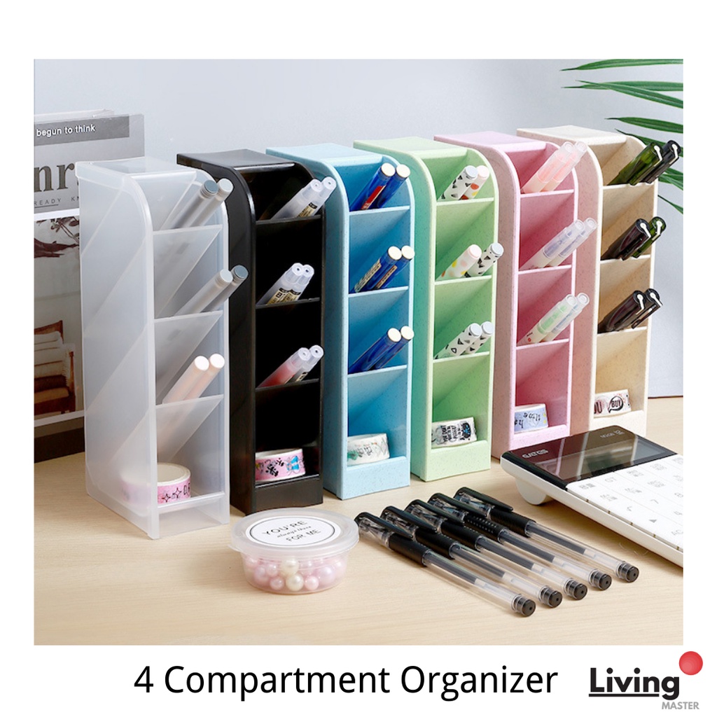 4 Compartment Multipurpose Organizer Multi-compartment Desk Organizer ...