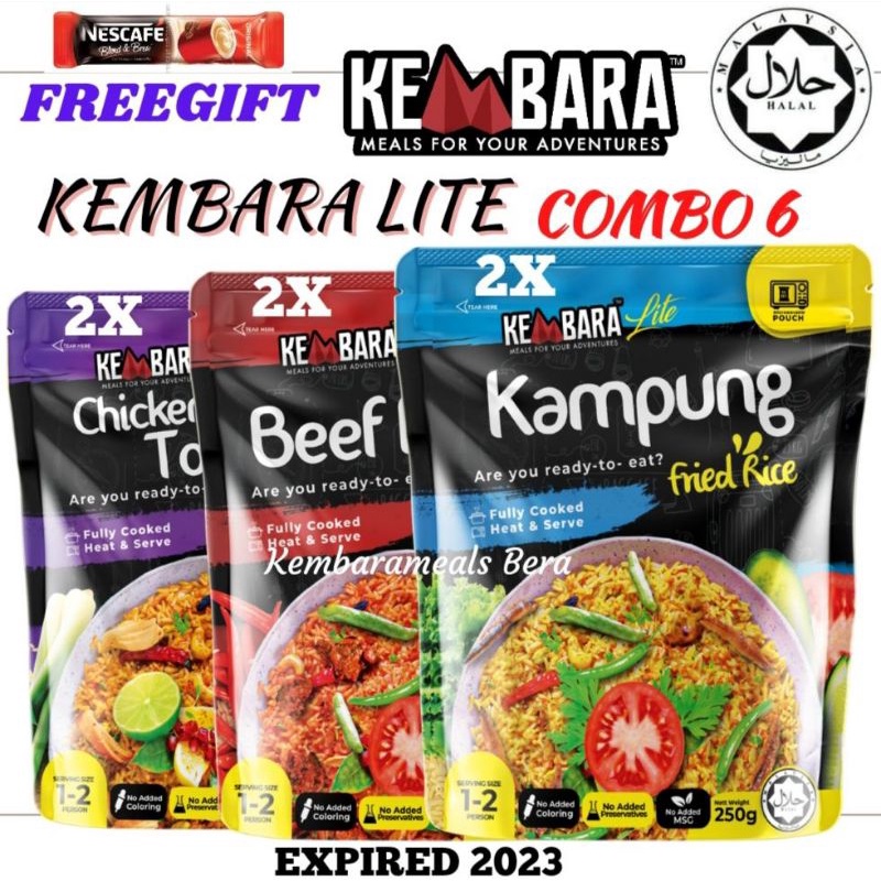 Combo 6 Nasi Goreng Kembara Meal - Emergency food supply / Instant food ready to eat food/ MRE ...