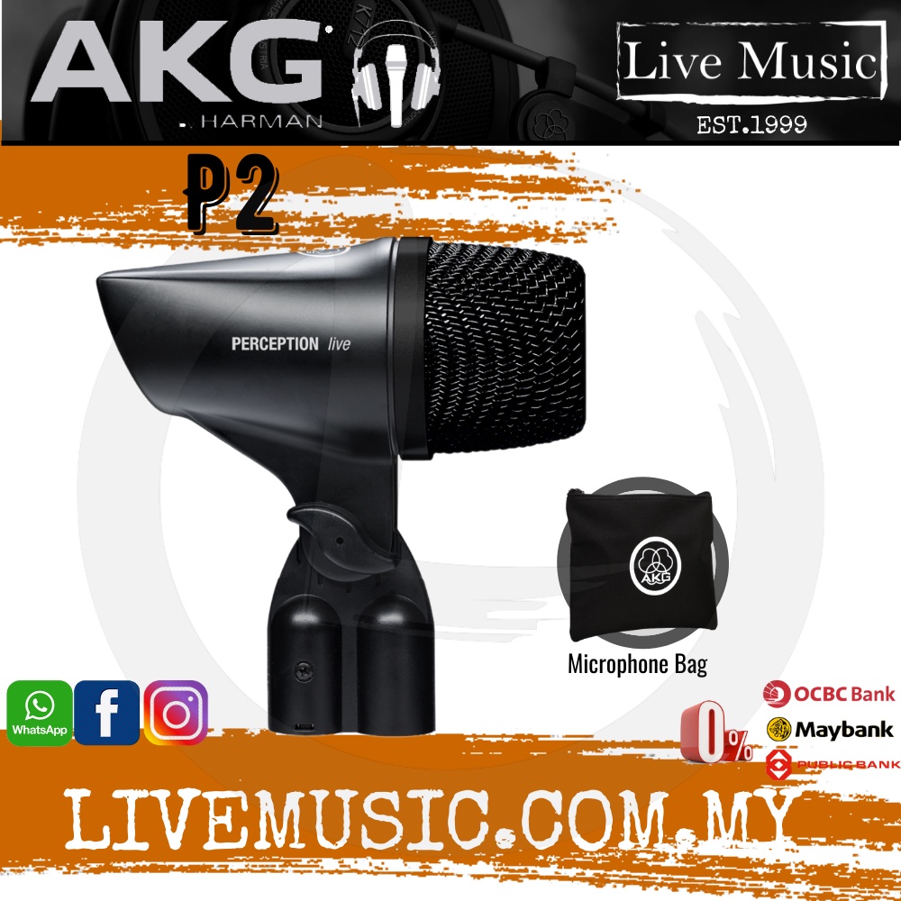 AKG P2 Cardioid Dynamic Bass Microphone (P 2/P-2) | Shopee Malaysia