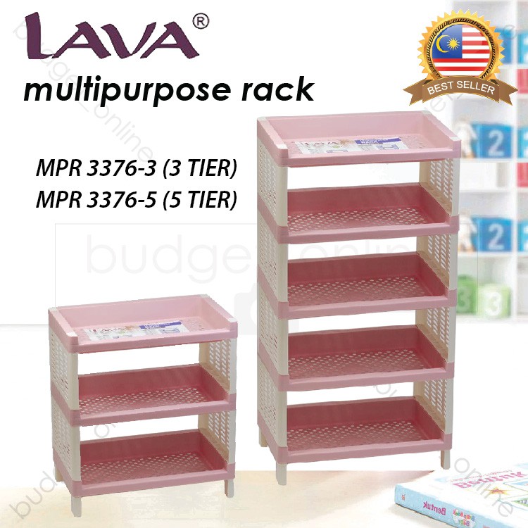 LAVA Multipurpose Storage Rack Shelving Organizer 3 / 5 Tier / Rak ...
