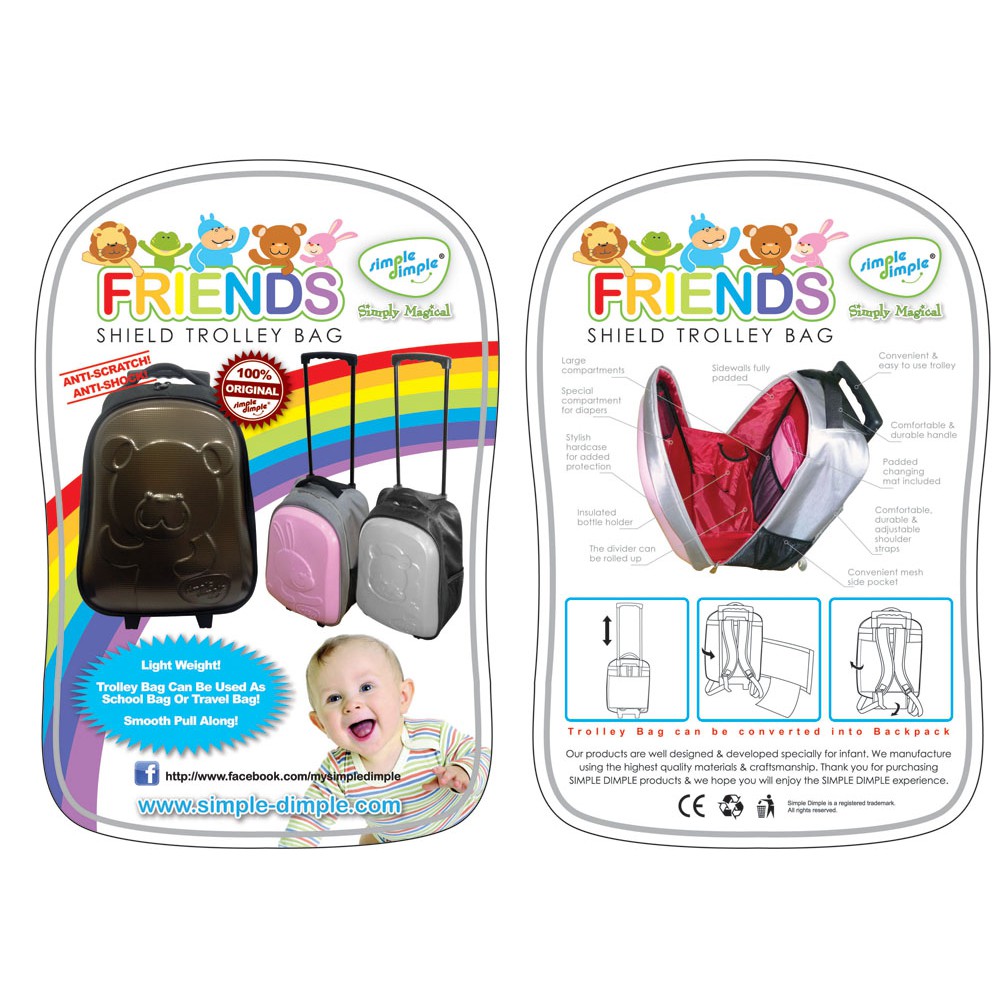 Simple Dimple Trolley Bag | Shopee Malaysia