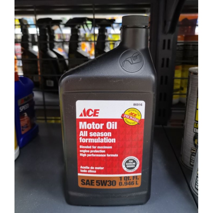 🇺🇸 ACE Motor Oil All Season Formulation SAE 5W30 - 0.946 Litre | Shopee ...