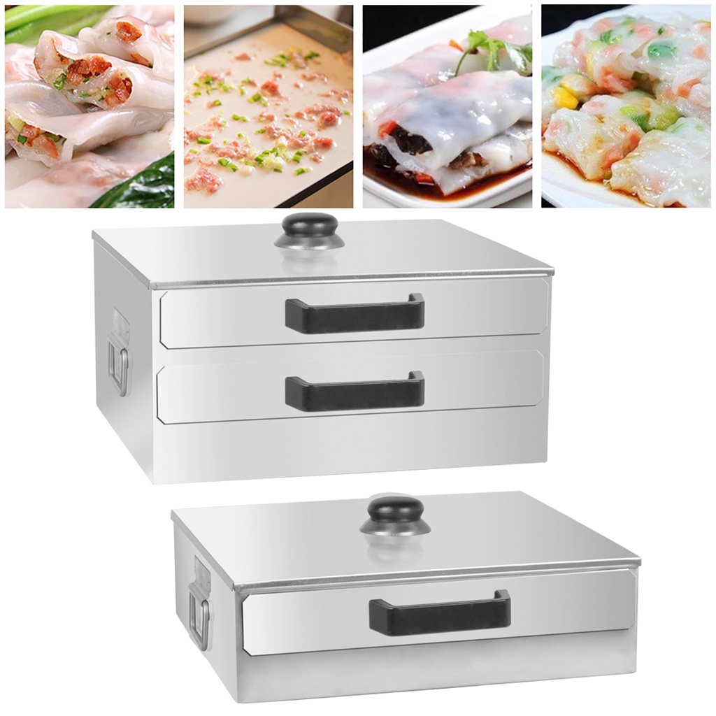 2/1 Tiers Stainless Steel Rice Noodle Roll Steamed Bun Steam Machine ...