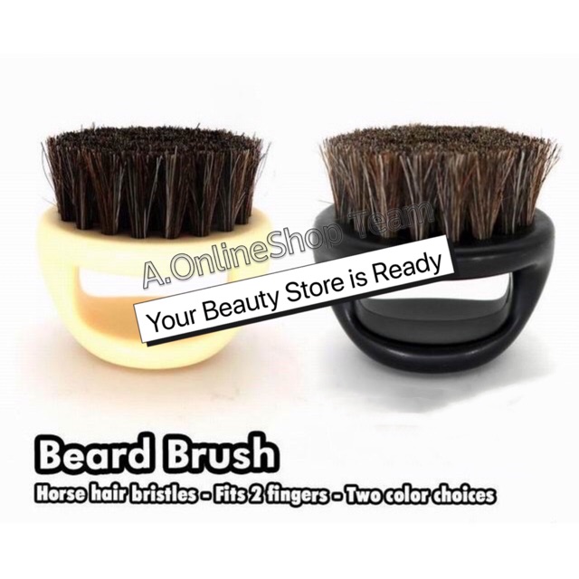 Professional Salon Black Coarse Horse Bristle Knuckle Fade Neck Brush ...