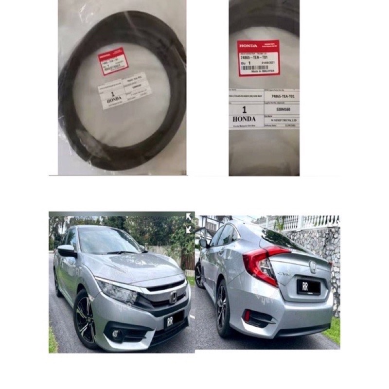 ORIGINAL HONDA TEA CIVIC FC 2016-2021 REAR BONNET RUBBER/ BELAKANG BOOT ...