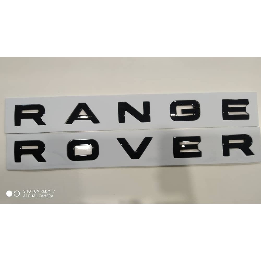 [READY STOCK !!!] range Rover Wording Emblem Logo gloss black | Shopee ...