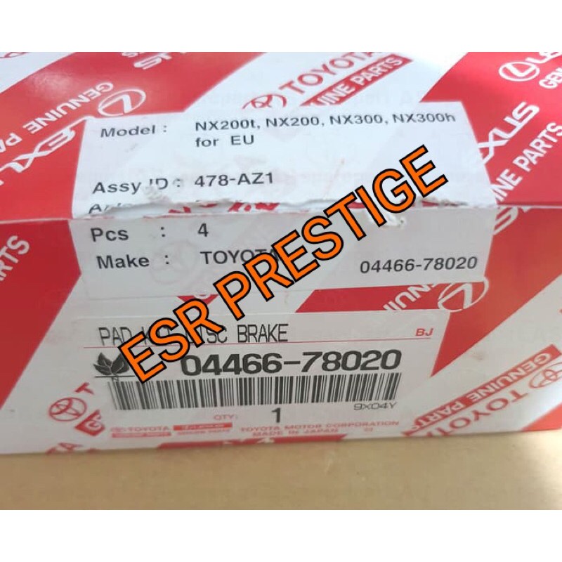 Toyota Alphard GGH30 Vellfire AGH30 Lexus NX200T rear brake pad ...