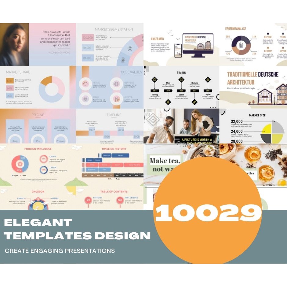 Premium Powerpoint Slides with 10029 Elegant Design Templates and Free ...