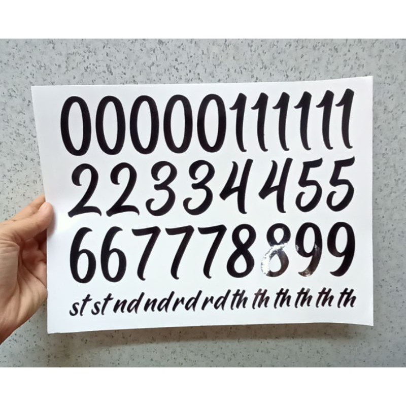 Sticker Nombor Untuk Decoration 0-9 Size A4 | Shopee Malaysia