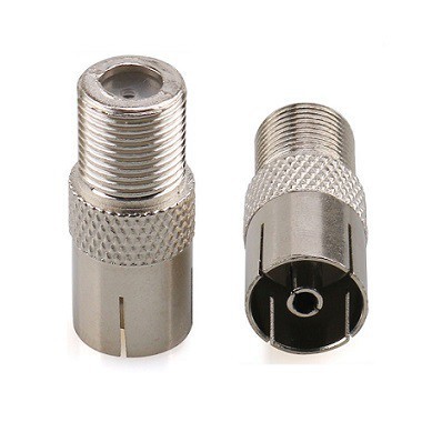 F Type Socket Female to TV Female RF Coax Aerial Adapter (2pcs ...